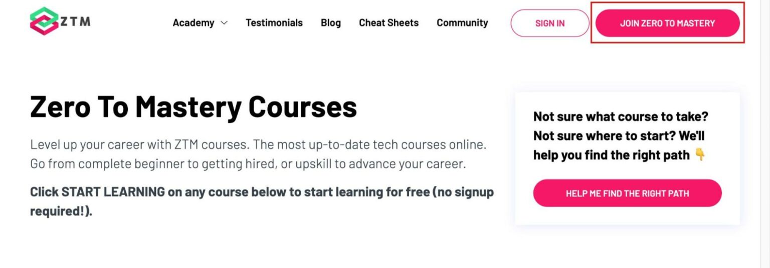 Zero to Mastery Platform Review