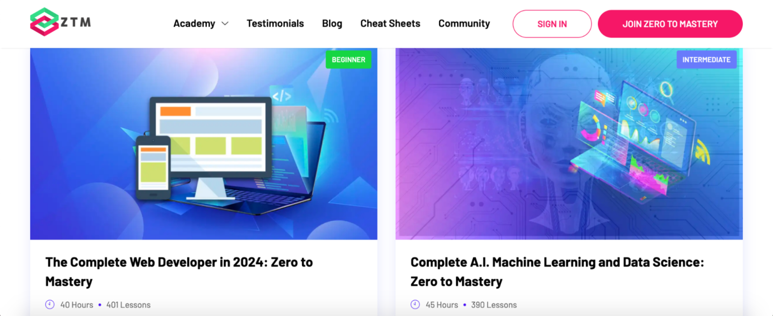 Zero to Mastery Platform Review