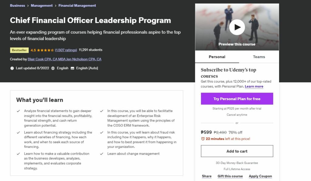 10 Best Financial Management Courses for Professionals in 2025